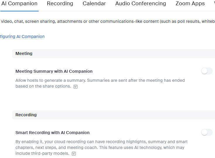 Unlocking Zoom AI Companion Features | UC Santa Barbara Information ...
